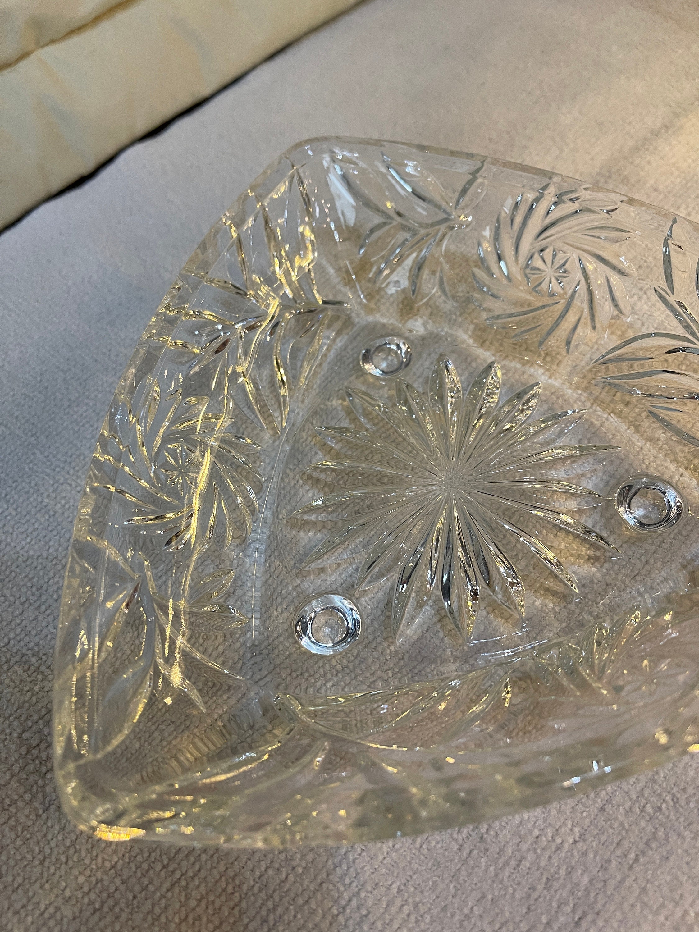 Hazel Atlas MCM Triangle Footed Candy or Trinket Dish - Etsy