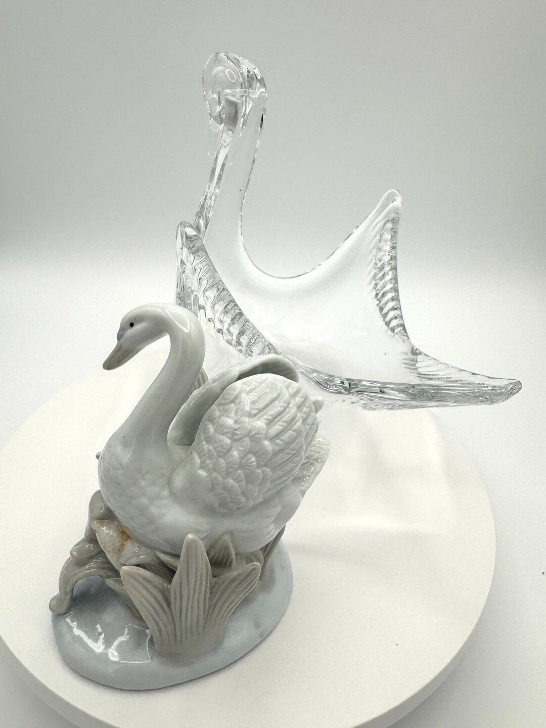 Swan Serving Dish From Sweden & Porcelain Swan - Etsy