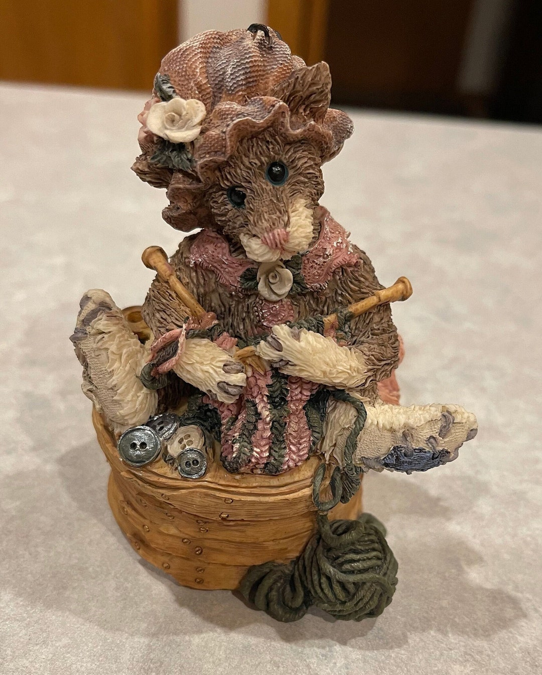 Boyds Bear Bearstone Cookie Catberg...knittin Kitten ©1994 - Etsy