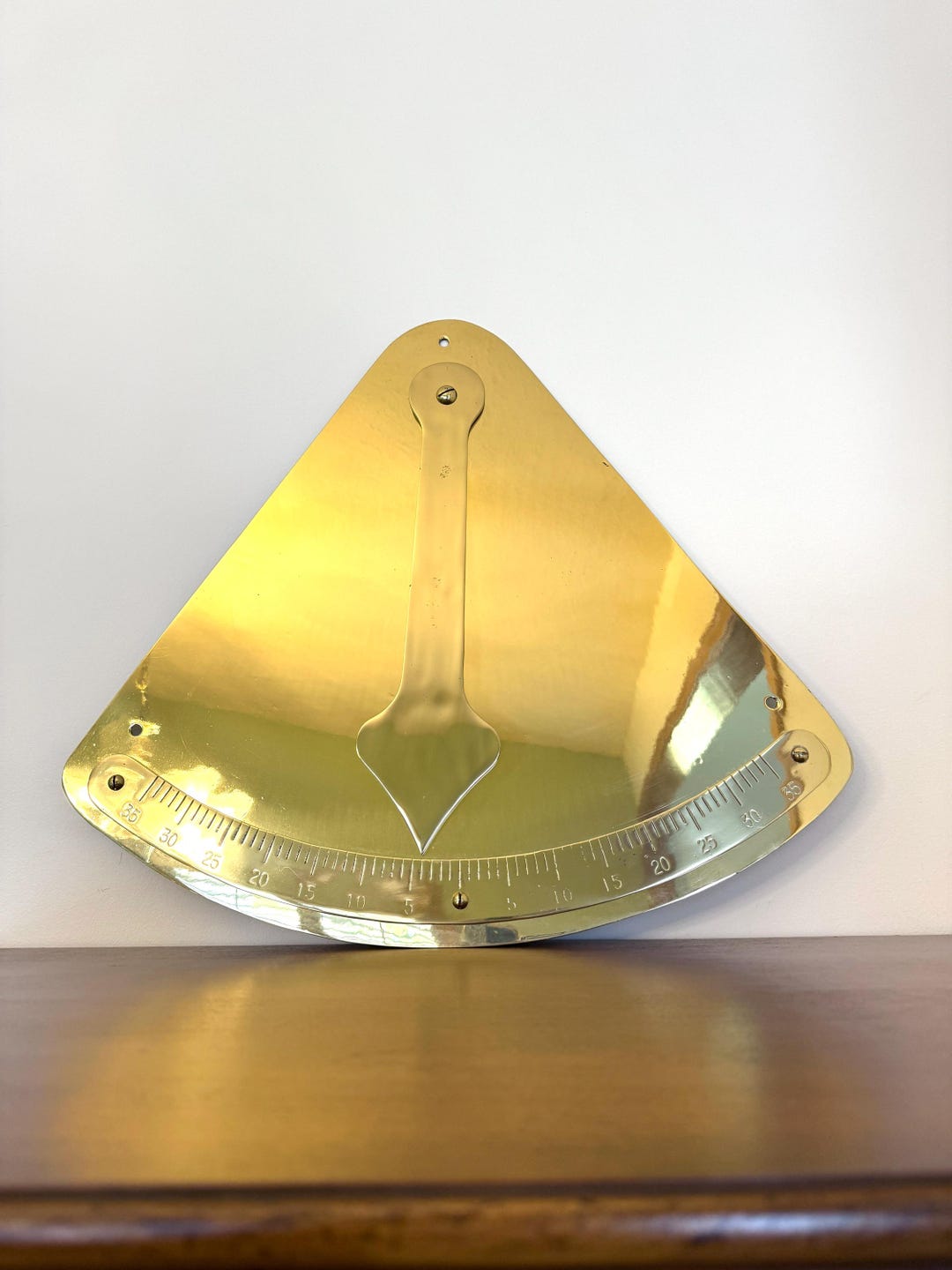 Large Vintage Brass Ship’s Inclinometer – Nautical Pendulum Wall ...