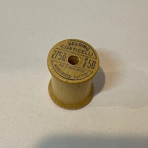 Bunny With Edelweiss Pewter Button & Wood Spool Conso, Belding ...