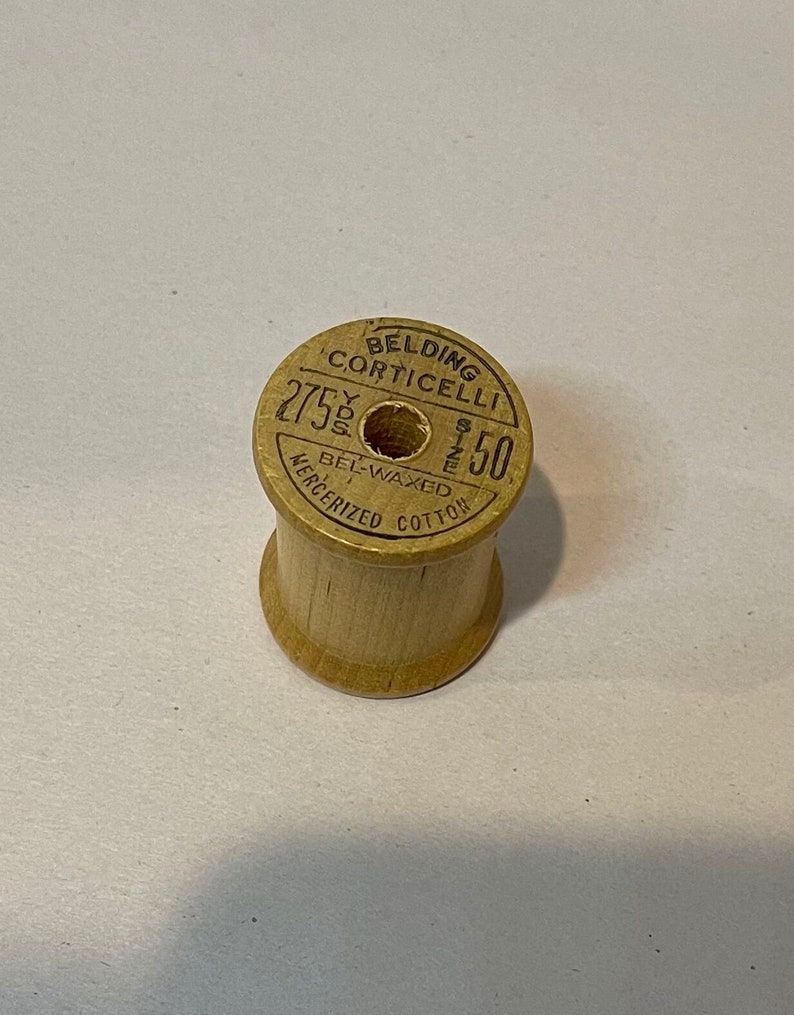 Bunny With Edelweiss Pewter Button & Wood Spool Conso, Belding ...