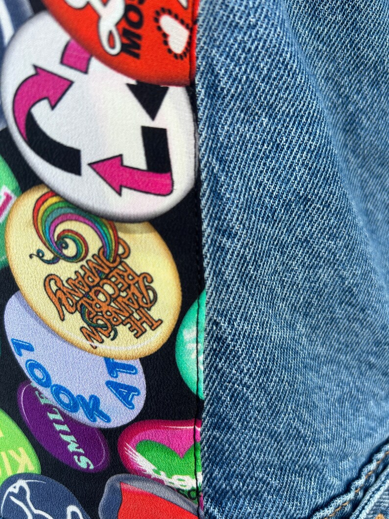 Moschino Vintage Silk Scarf and NWT Levi Denim Jacket Size S - Etsy