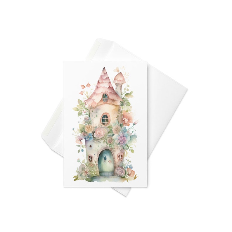 Flower Fairy House Clip Art PNG JPG 20 Watercolor Images Digital ...