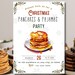Christmas Pancake & Pjs Party Invite Template, Pajama Party, Christmas ...