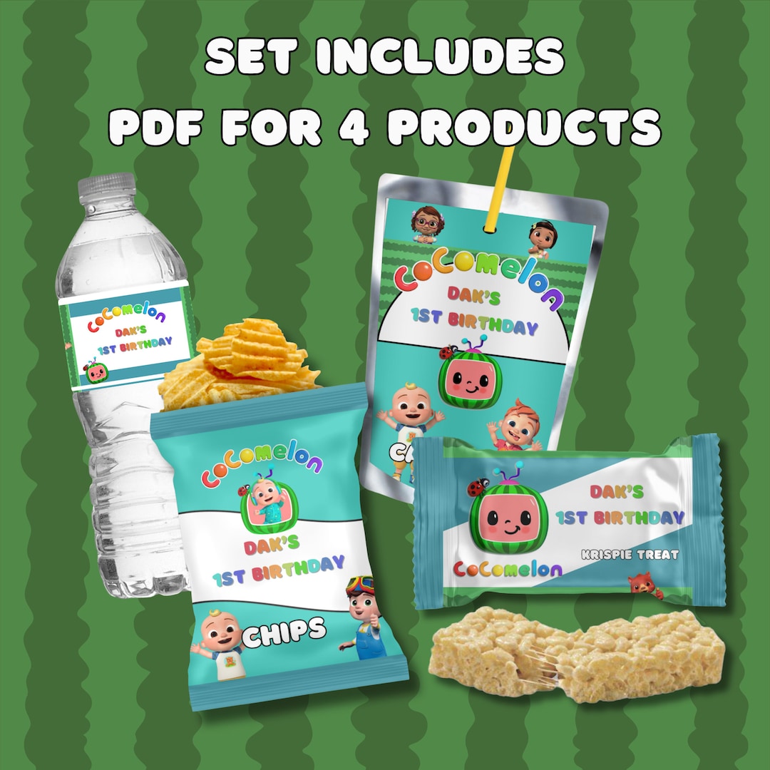 Cocomelon Personalized Party Bundle, Cocomelon Birthday Party, Custom ...