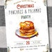 Christmas Pancake & Pjs Party Invite Template, Pajama Party, Christmas ...