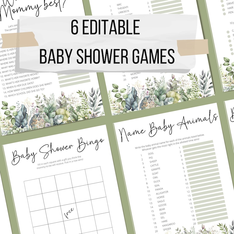 Green Baby Shower - Etsy