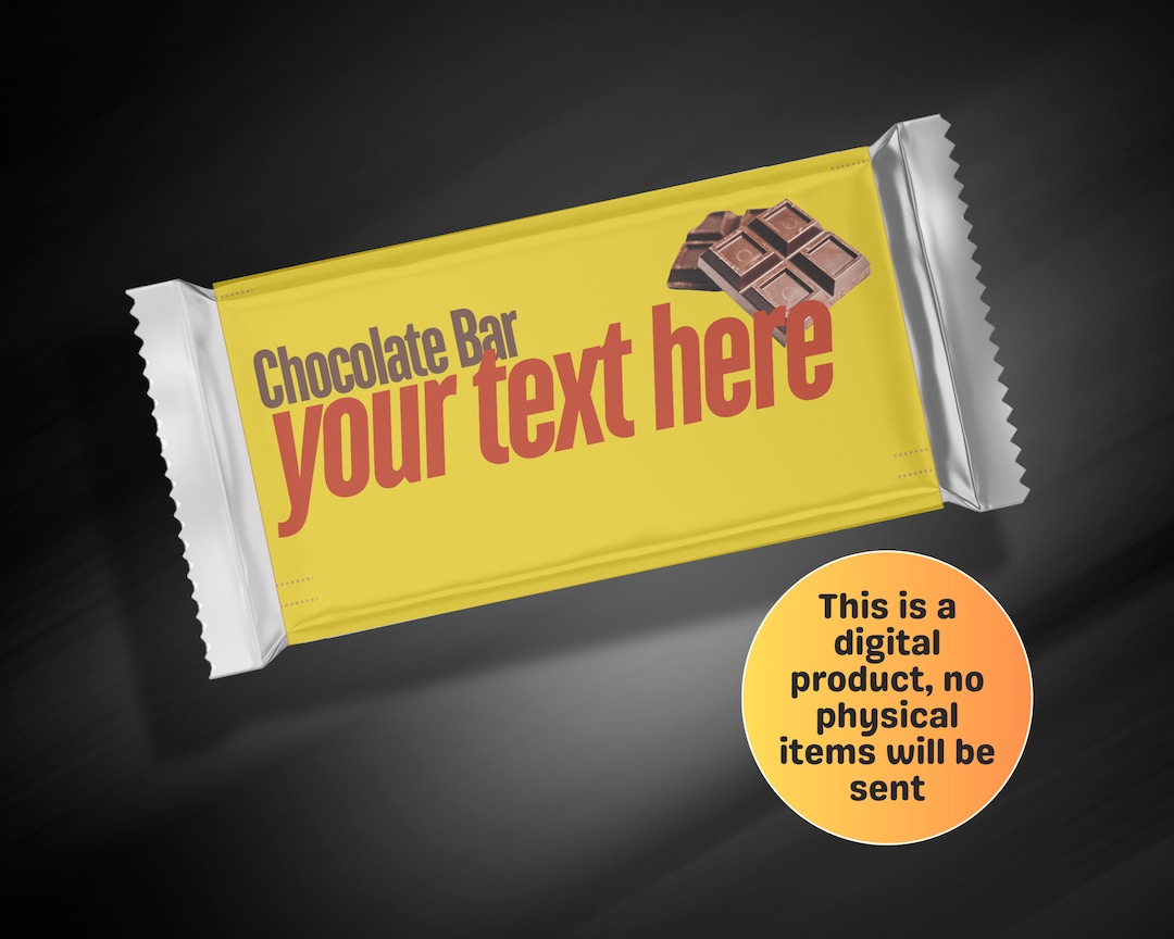 Custom Chocolate Bar Label, Custom Candy Bar Wrapper, Personalized ...