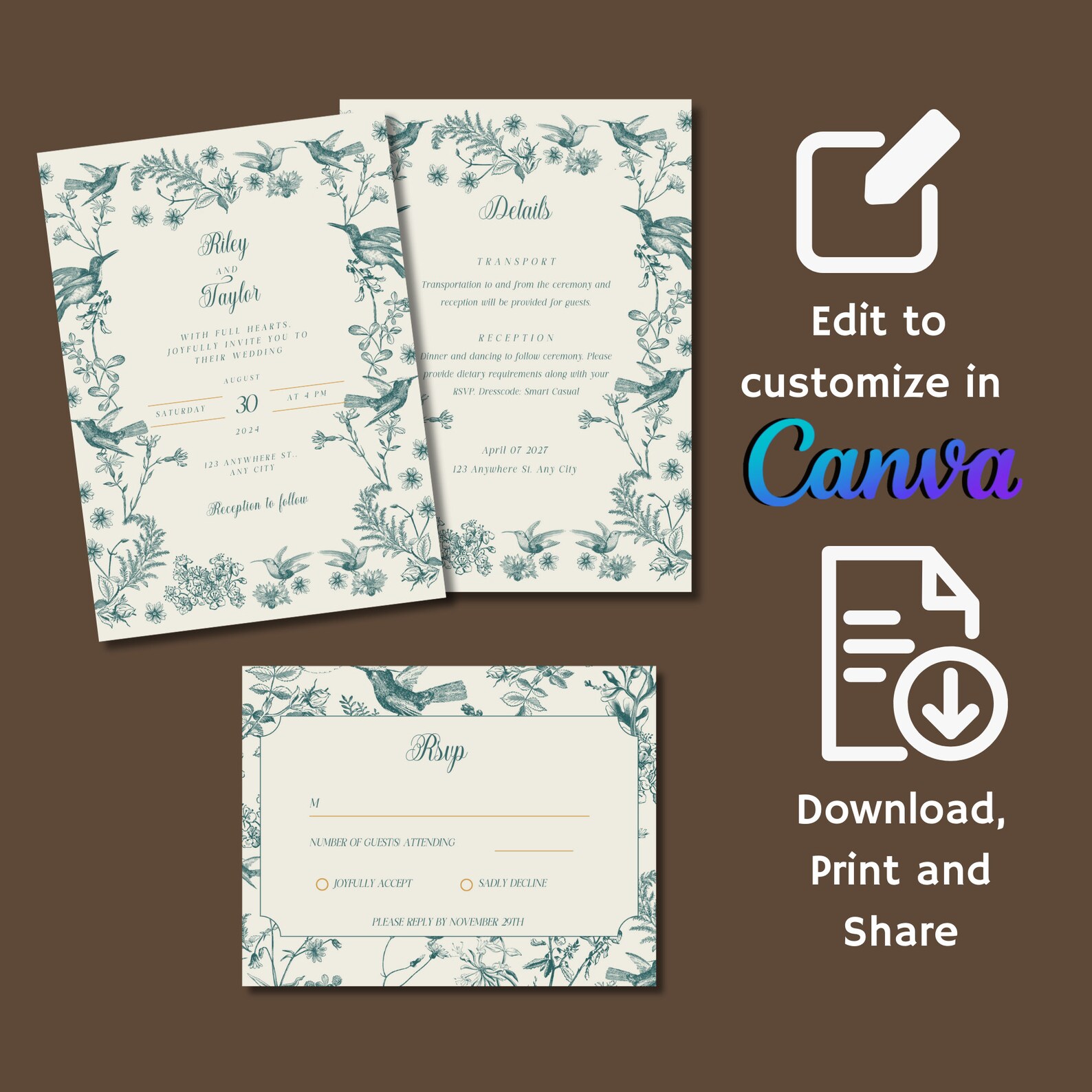 French Toile Wedding, Teal Wedding, Green Toile, Bridgerton Wedding ...