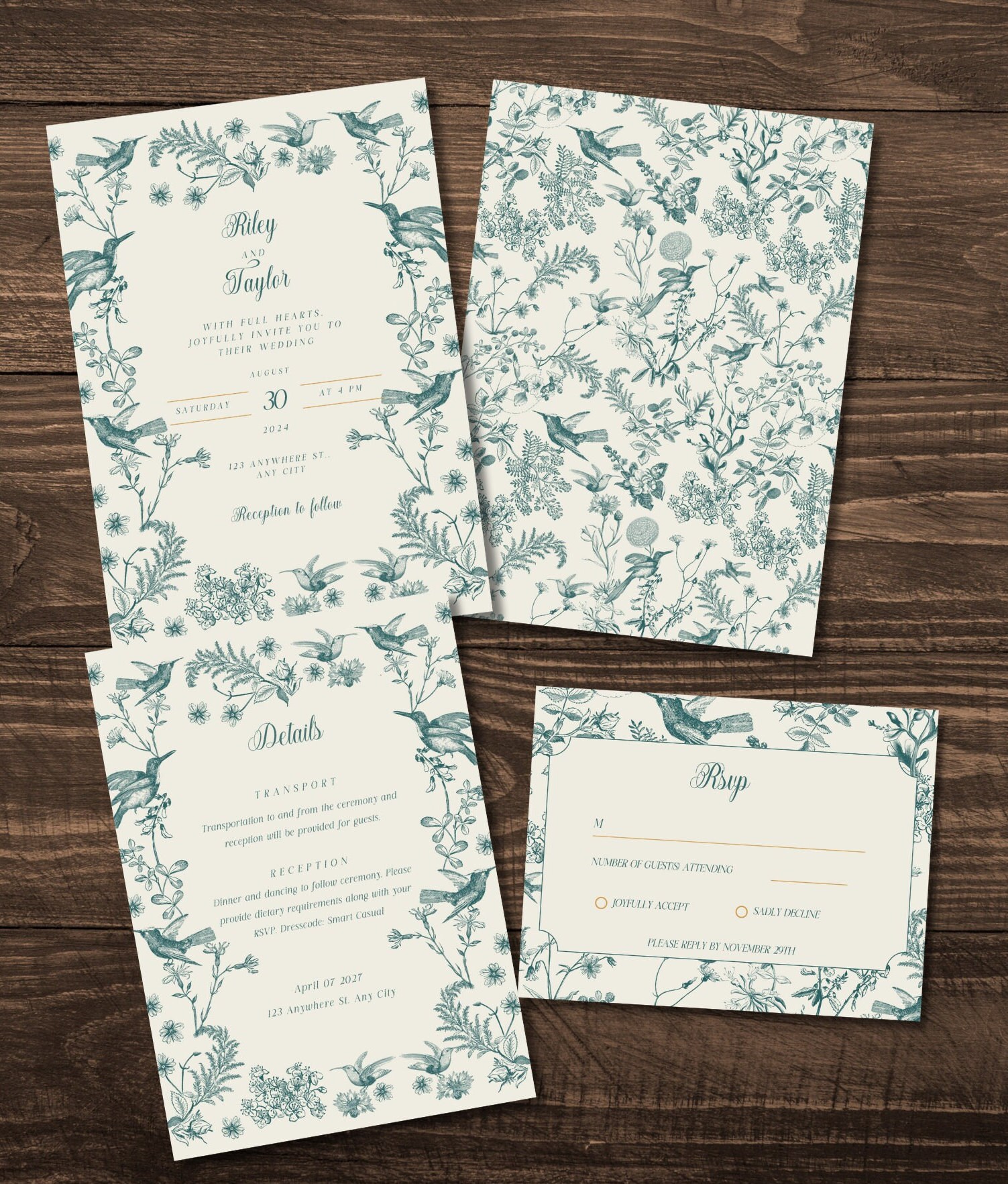 French Toile Wedding, Teal Wedding, Green Toile, Bridgerton Wedding ...