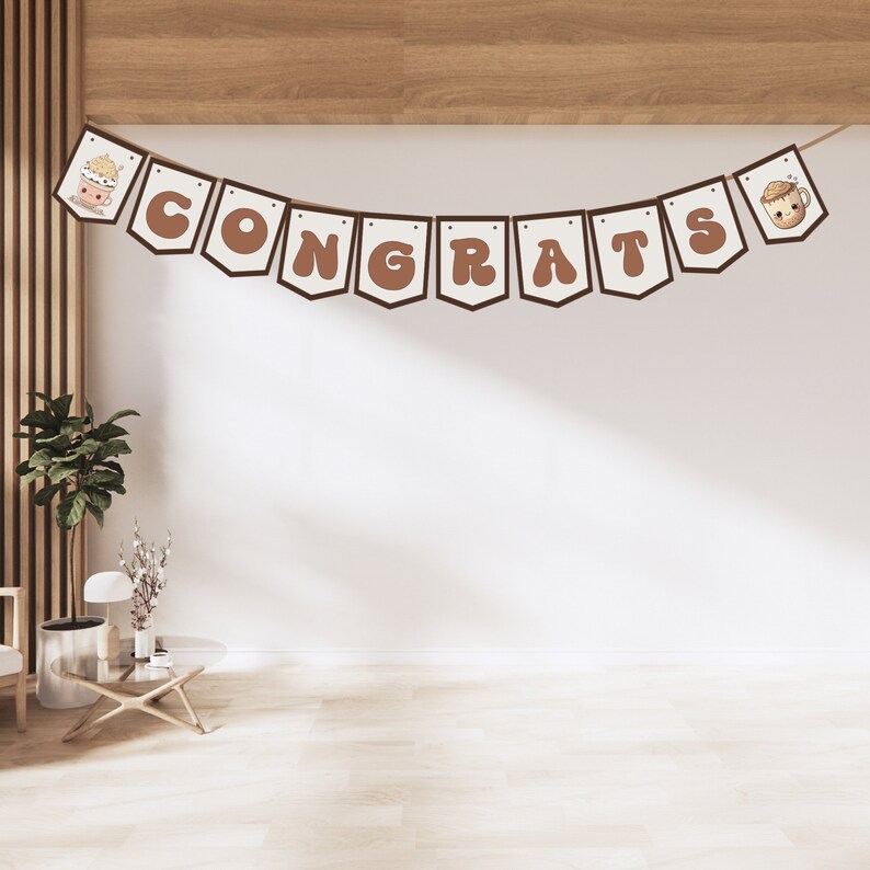 Hot Cocoa Bunting Banner, DIY Banner, Chibi Hot Chocolate, Kawaii Food ...