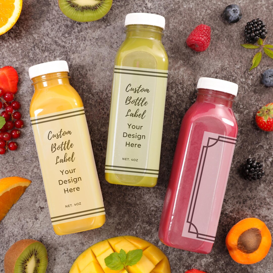 Custom Printed Bottle Sticker Labels, Clear Labels, Custom Logo Labels ...