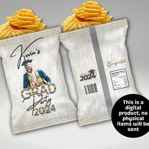 Personalized Graduation Chip Bag, Custom Chip Bag Party Favor, Chip Bag ...