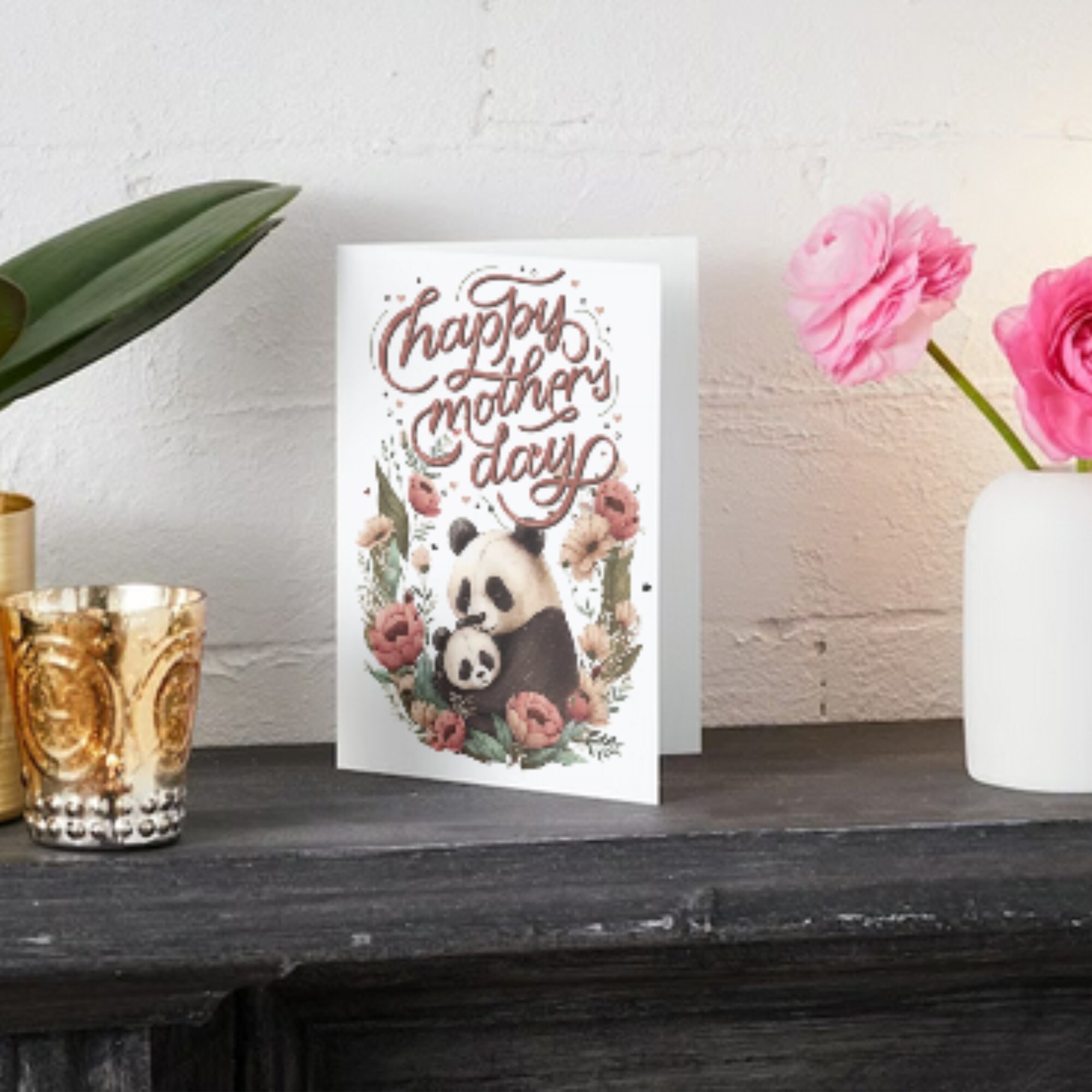 Mother and Baby Animal Mother's Day Cards, Set of 5, Lioness, Red Panda ...