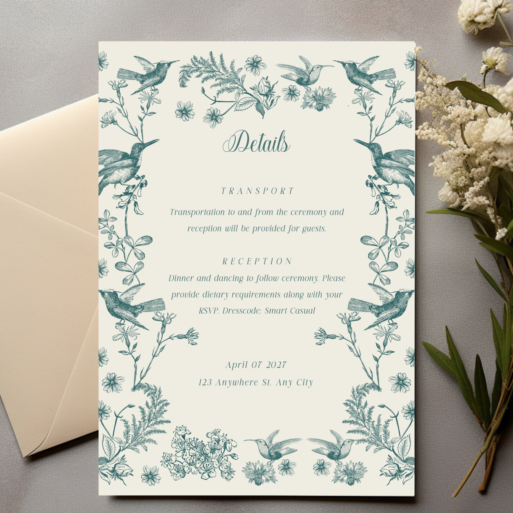 French Toile Wedding, Teal Wedding, Green Toile, Bridgerton Wedding ...