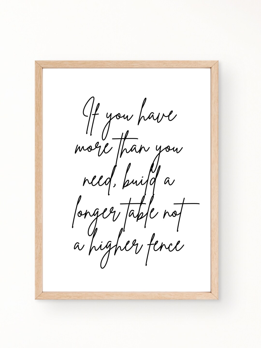 Build a Table Digital Print, Inspirational Poster, Quotes Art ...