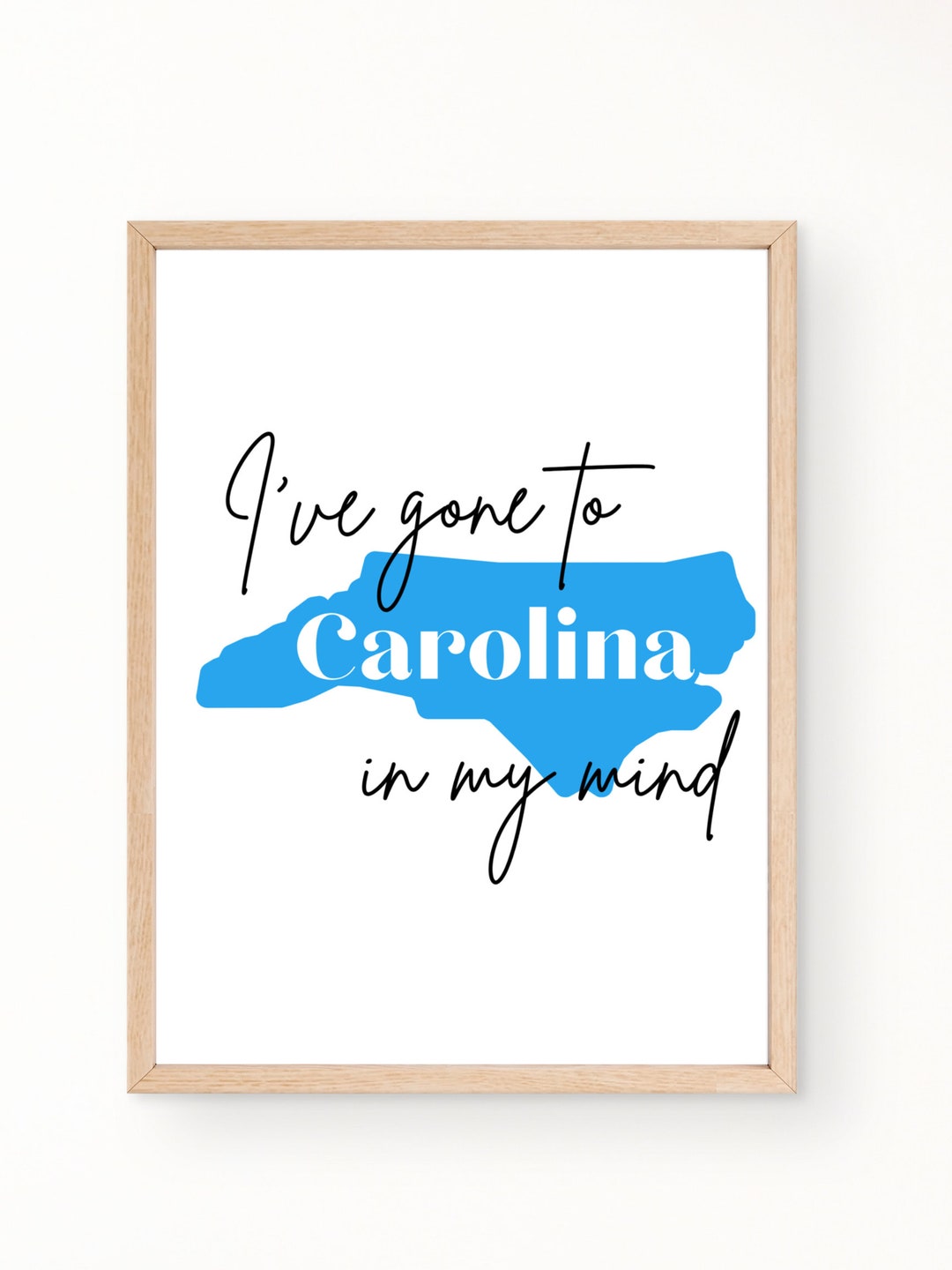Carolina in My Mind Digital Print, Inspirational Poster, Quotes Art ...