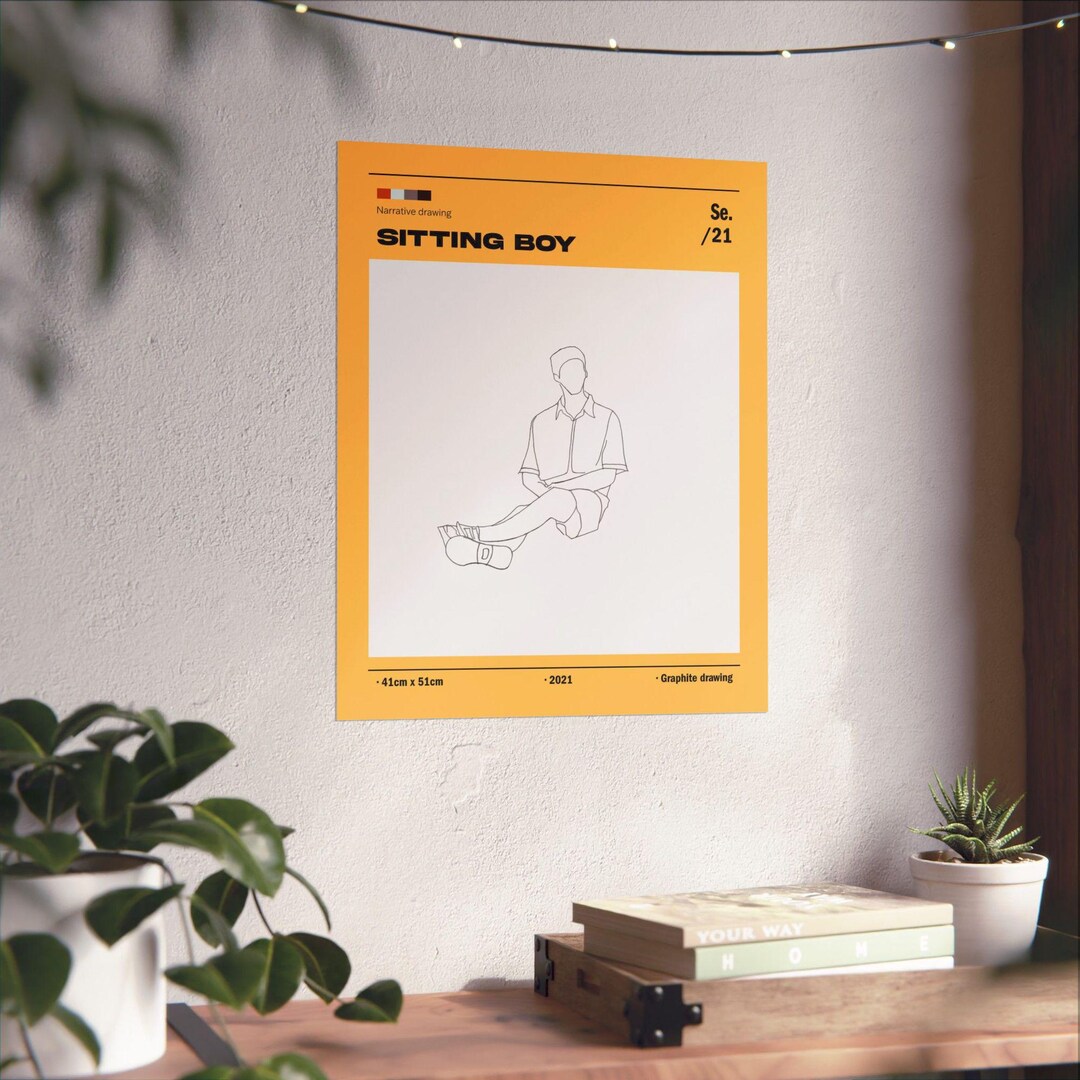 Sitting Boy Poster - Limited Edition Print - Bedroom Pop Poster ...