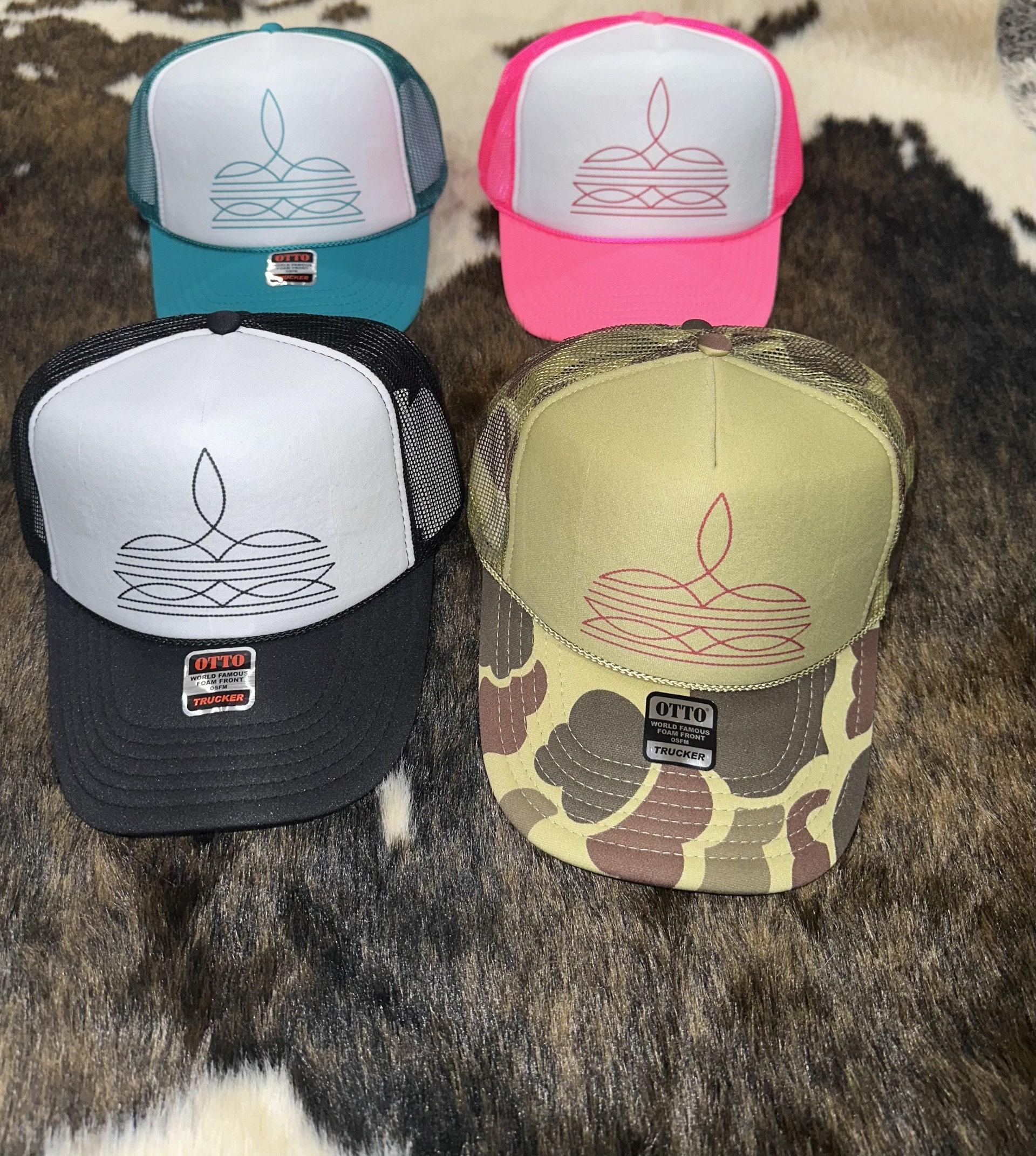 Viral Boot Stitch Trucker Hat - Etsy