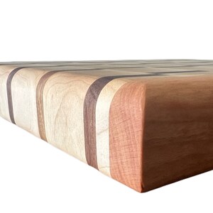 End Grain Maple Walnut Cutting Board/ Round Edges - Etsy