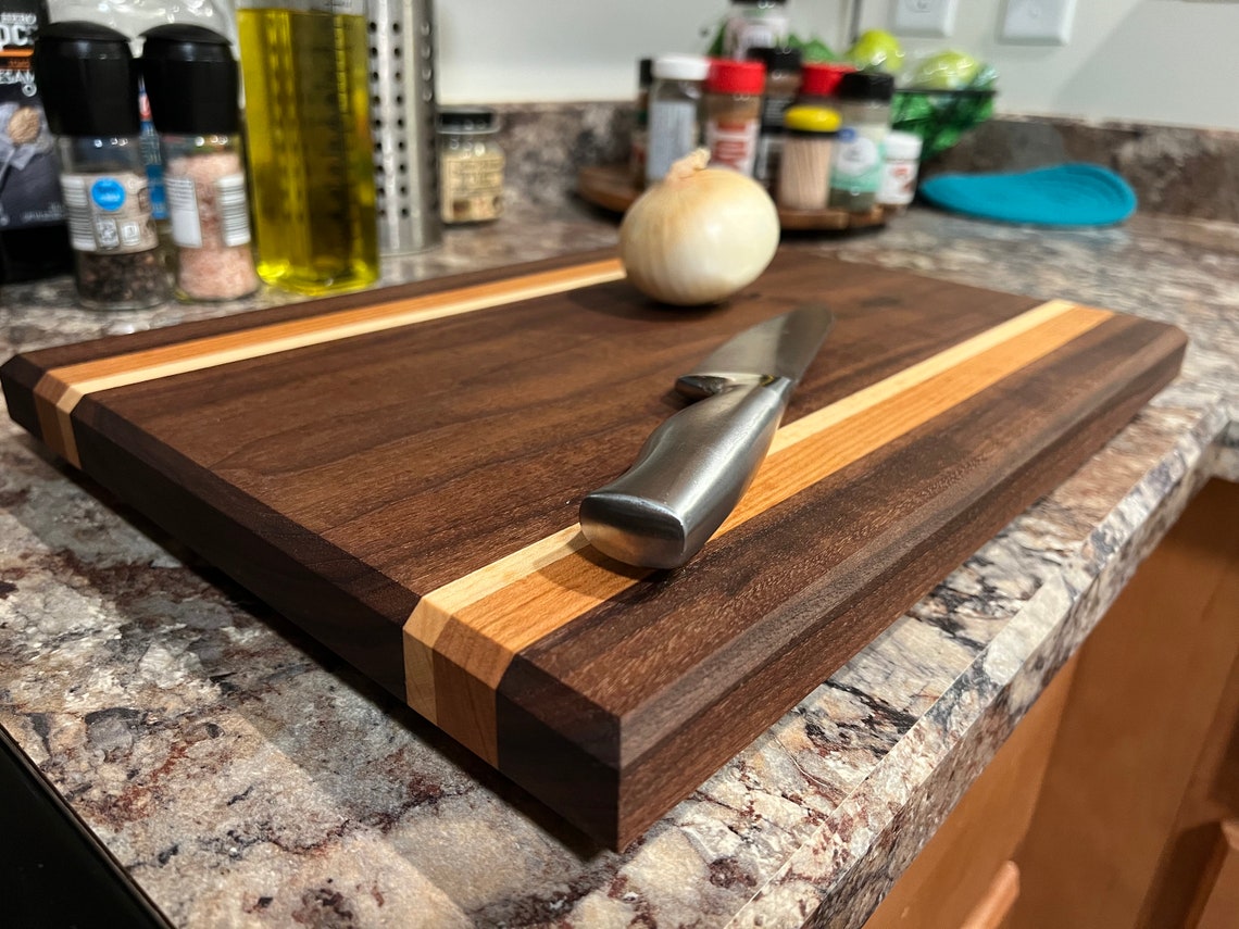 Handcrafted and Designed Walnut Wood Handmade Cutting Board/ Large ...