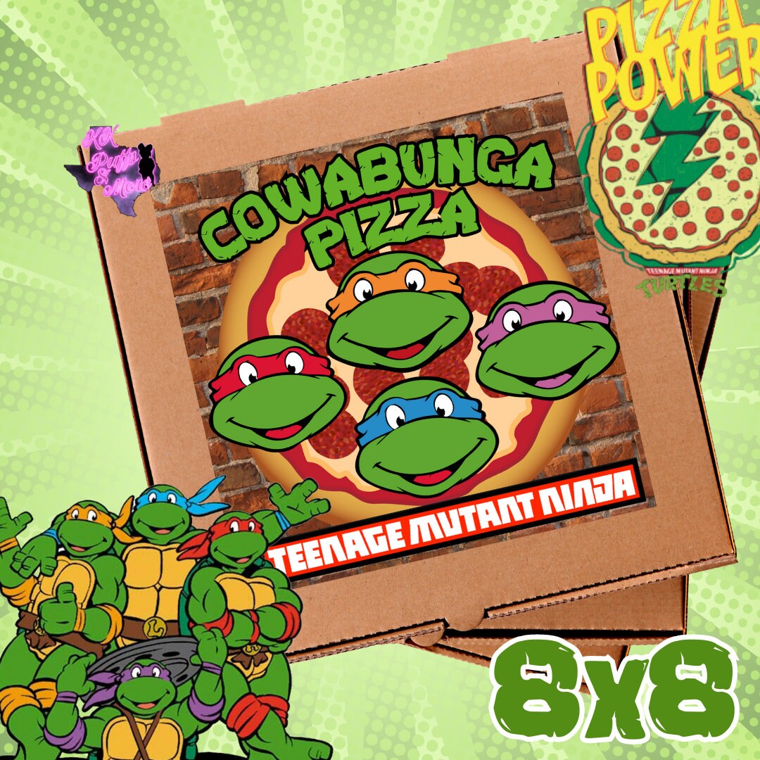 Teenage Mutant Ninja Turtles Pizza Box Invitations