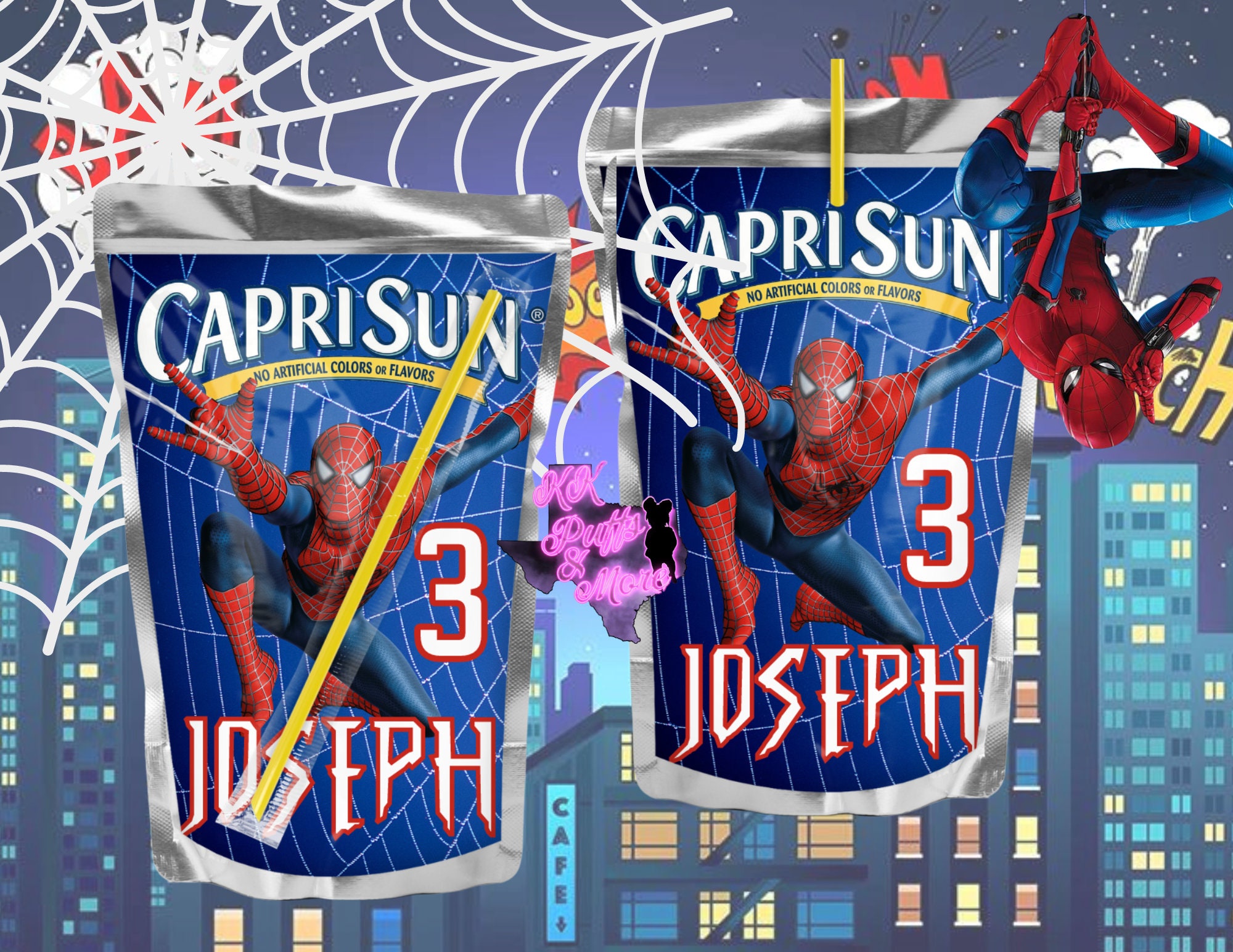 Spider Caprisuns Spider Boy Party Wedneday Party Favor Party Juice ...