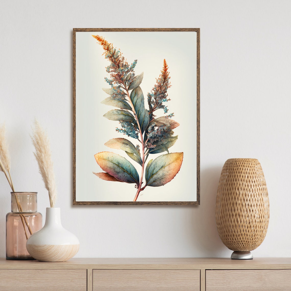 Quinoa Watercolor Painting Printable, Floral Printable, Floral Art ...