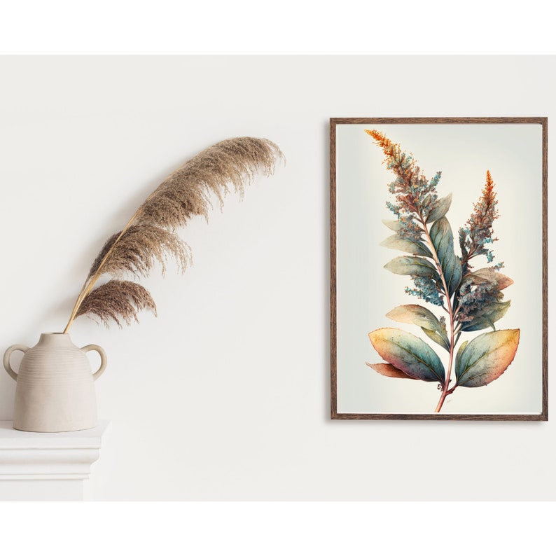 Quinoa Watercolor Painting Printable, Floral Printable, Floral Art ...