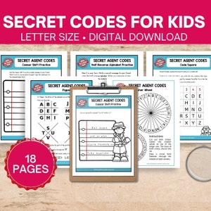 Secret Agent Spy Activity, Ciphers and Codes, Secret Codes for Kids ...