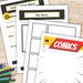 Comic Book Template, Comic Book Kit, Blank Comic Book Template, Comic ...