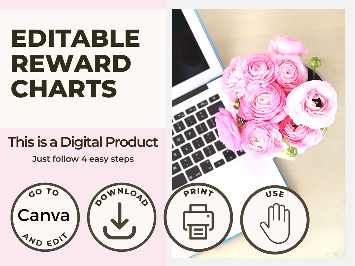 Editable Reward Chart Bundle for Kids Fun Chore Chart Designs Daily ...