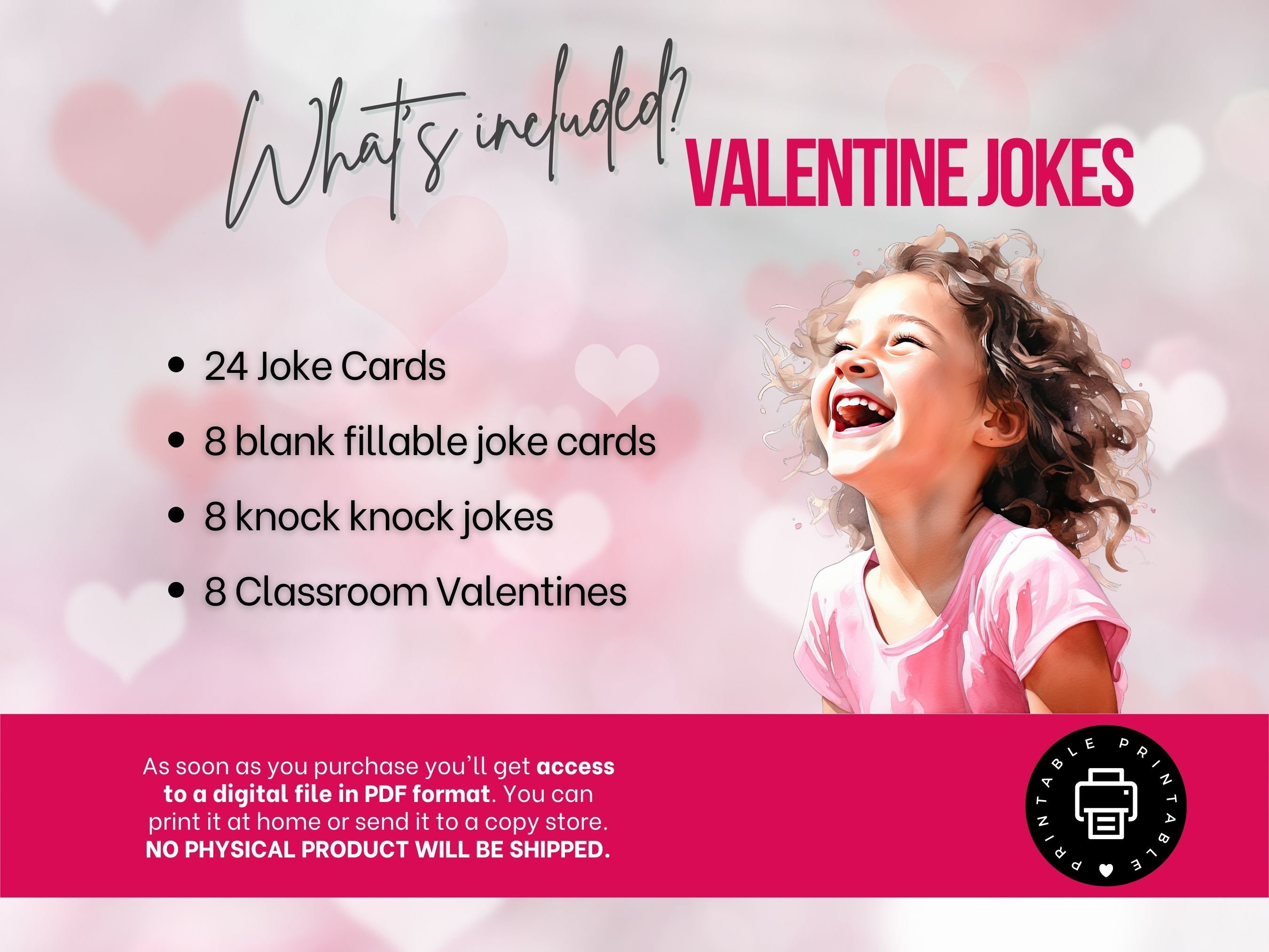 Valentine Lunchbox Jokes, Valentine’s Day Lunchbox Notes, Printable ...