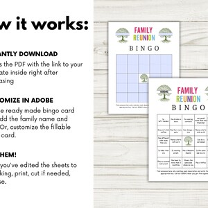 Editable Family Reunion Bingo, Family Reunion Games, Find the Guest ...