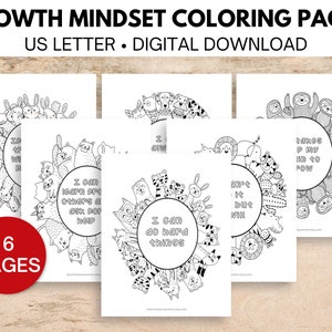 Growth Mindset Coloring Pages, Kids Coloring Pages, Positive ...