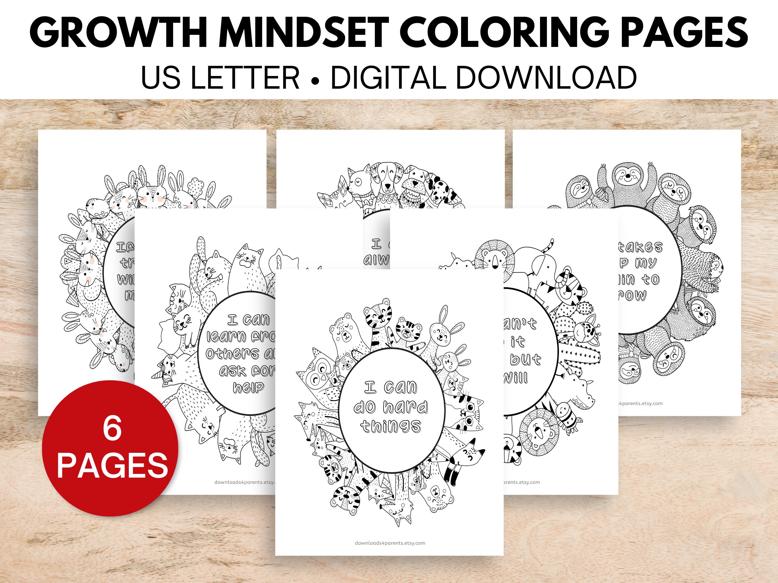 Growth Mindset Coloring Pages, Kids Coloring Pages, Positive ...