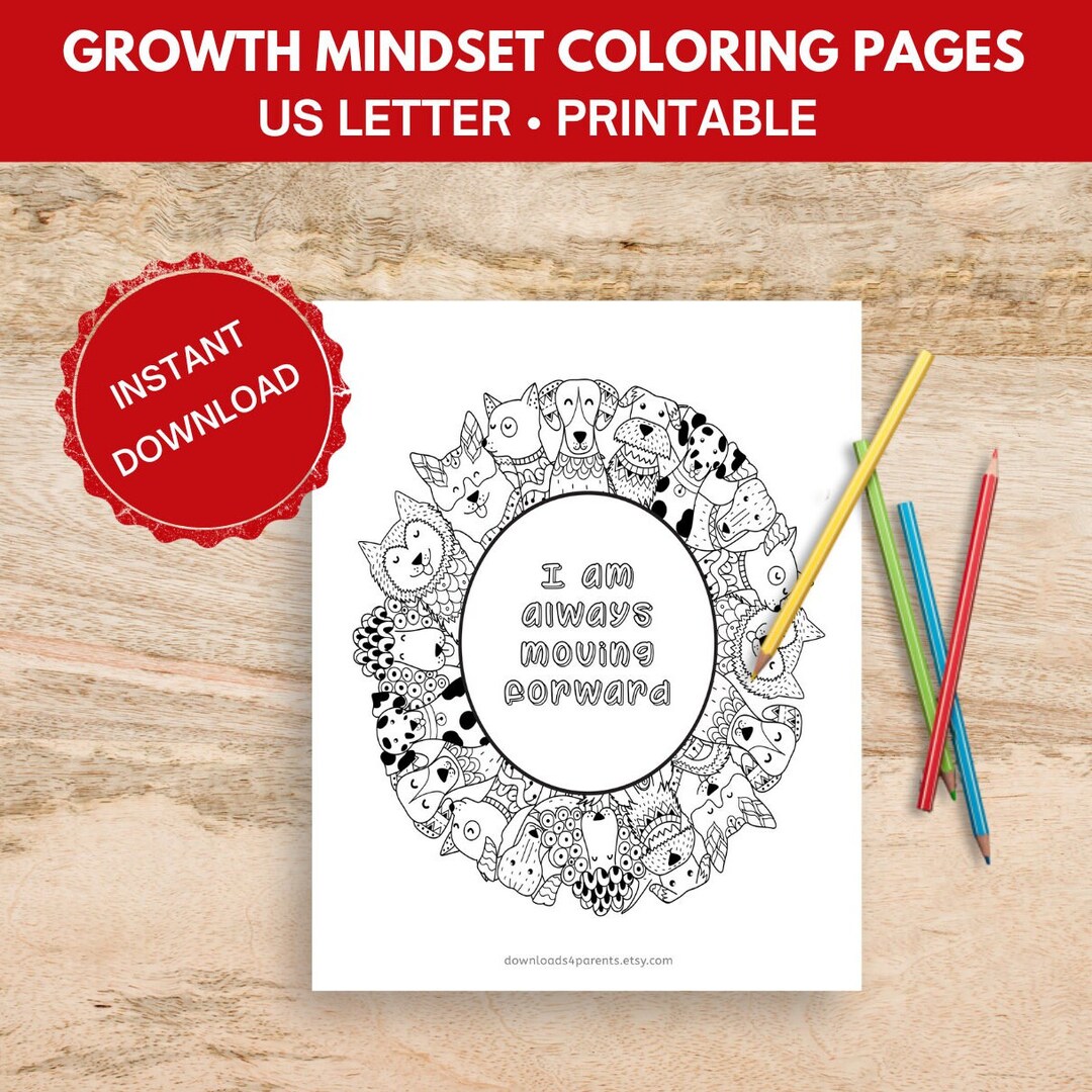 Growth Mindset Coloring Pages, Kids Coloring Pages, Positive ...
