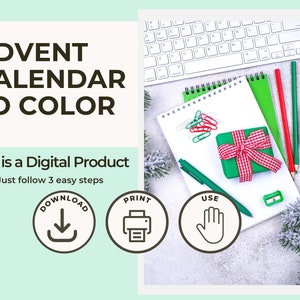 Printable Advent Calendar Countdown Printable, Printable Advent ...
