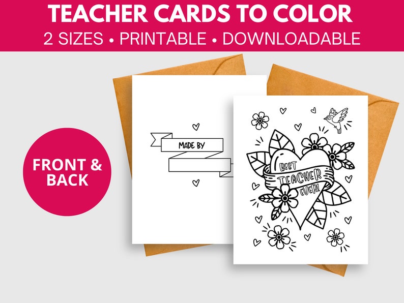 Printable Teacher Appreciation Coloring Card, Amazing Teacher Card ...