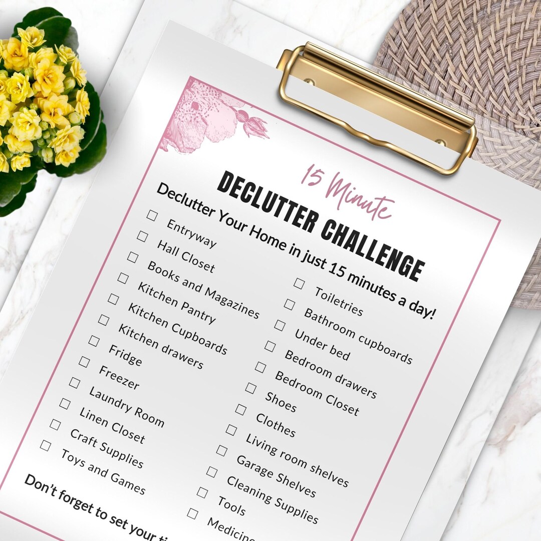 Declutter Challenge, Declutter Checklist, Declutter Planner Decluttering Checklist Printable ...