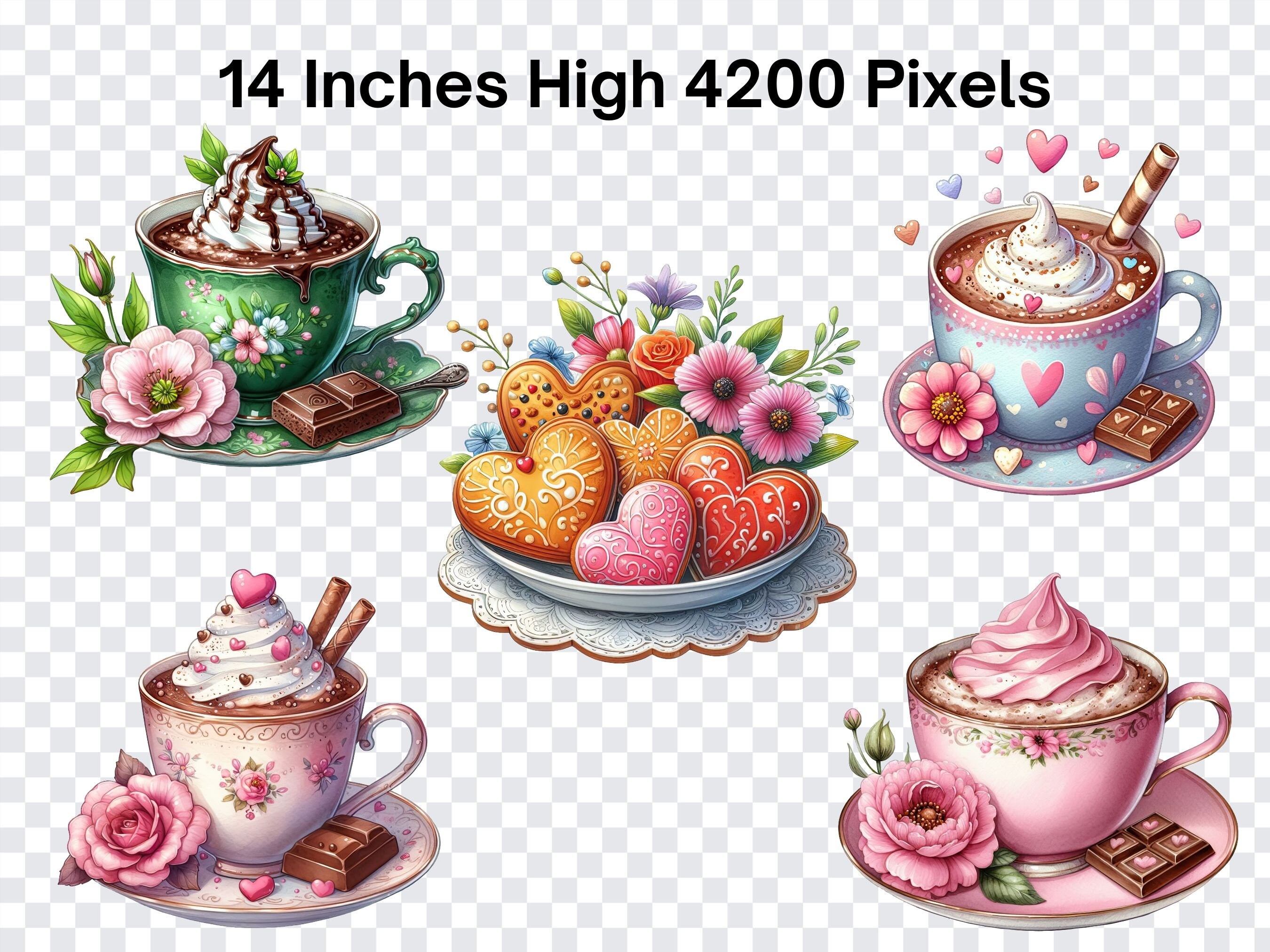 Hot Chocolate Clipart, Watercolor Hot Chocolate Clipart, Love Hot ...