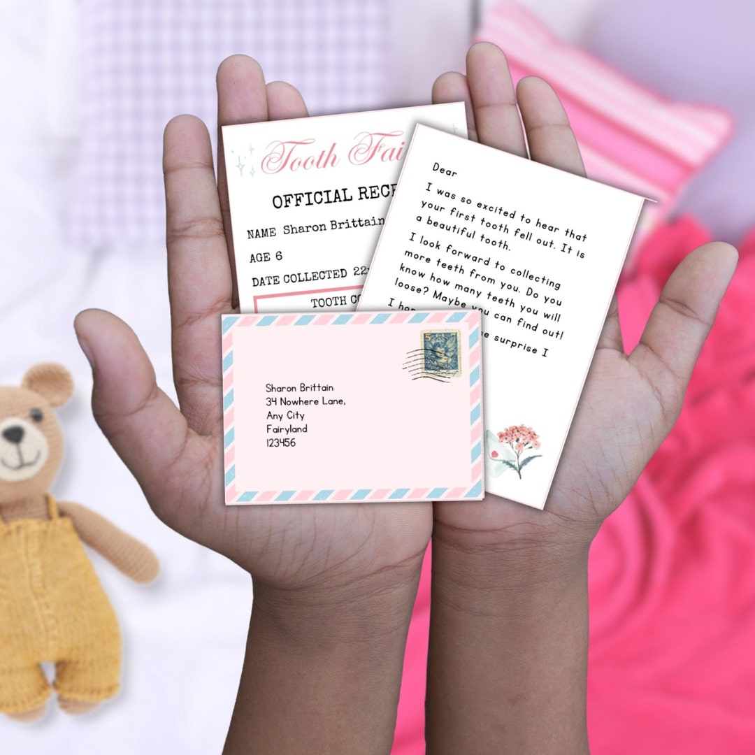 Fillable Tooth Fairy Letter, Tooth Fairy Note, Tooth Fairy Receipt ...