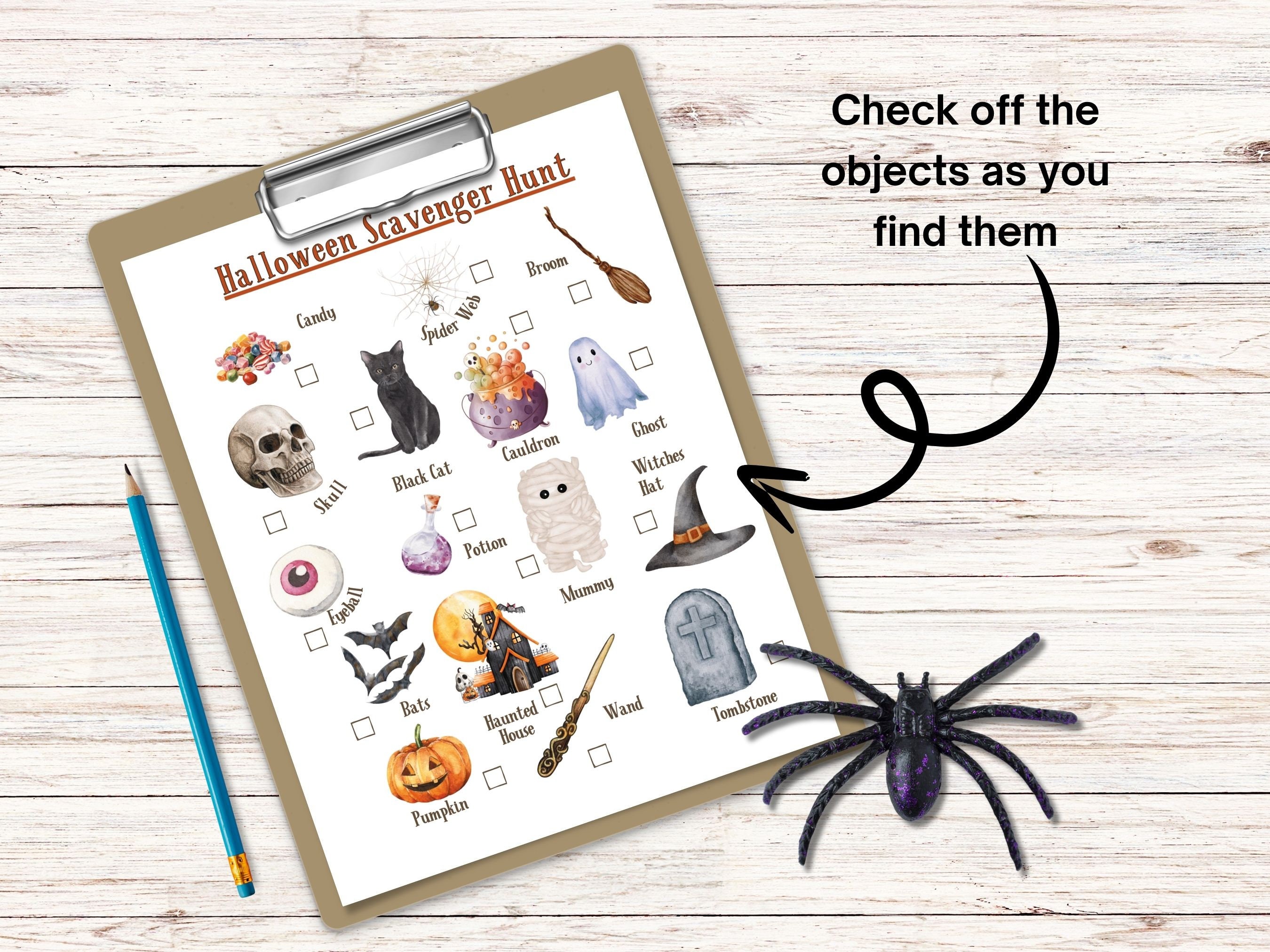 Halloween Scavenger Hunt, Printable Halloween Kid’s Activity, Halloween ...