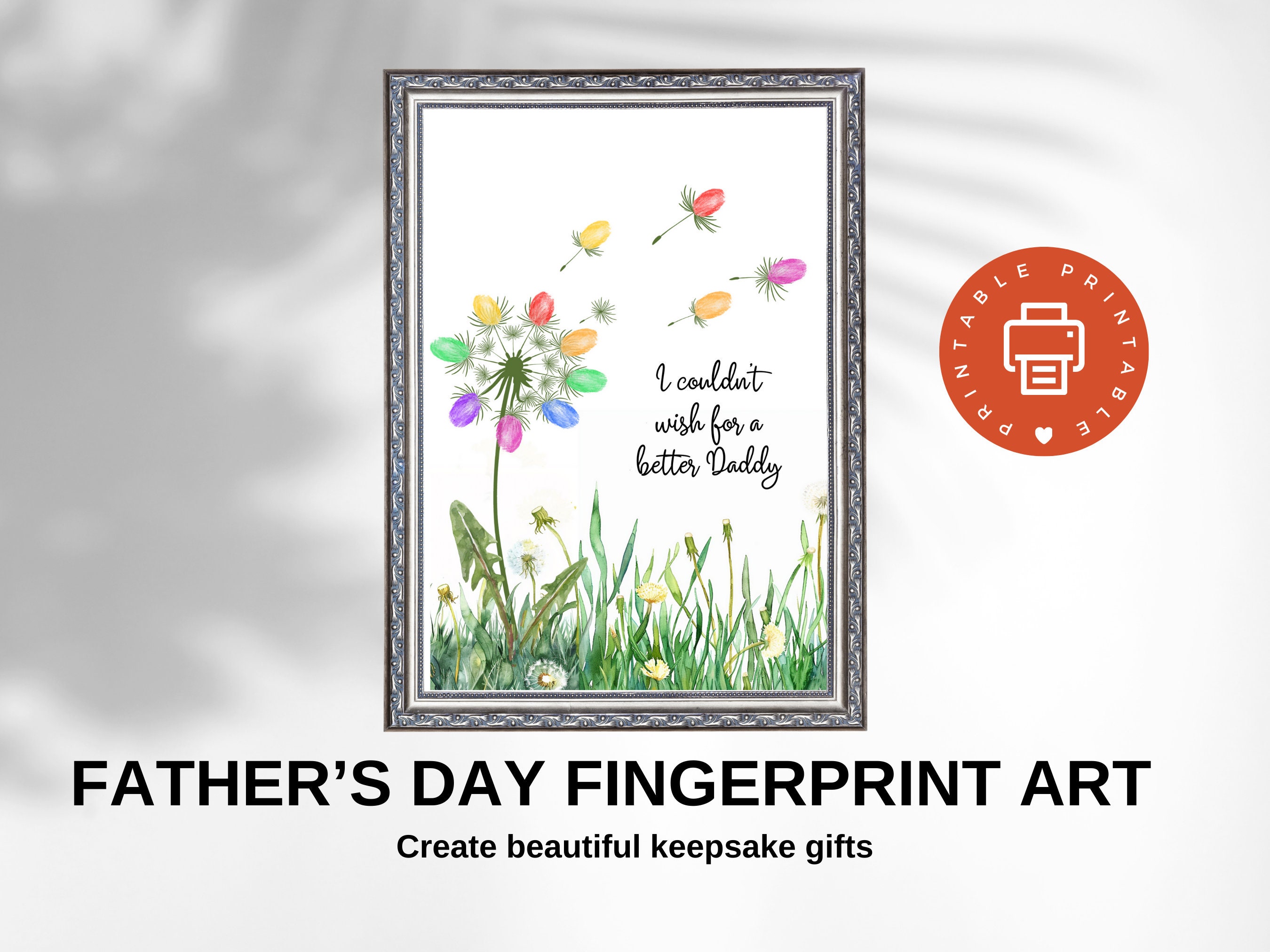 Father’s Day Fingerprint Craft, Meaningful Dad Gift, Father’s Day ...