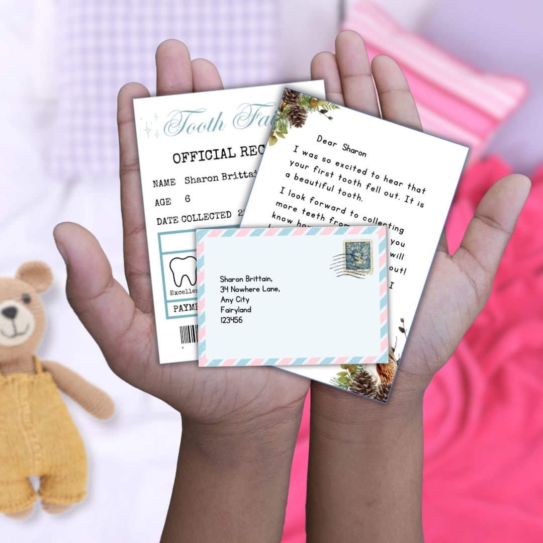 Fillable Tooth Fairy Letter, Tooth Fairy Note, Tooth Fairy Receipt ...