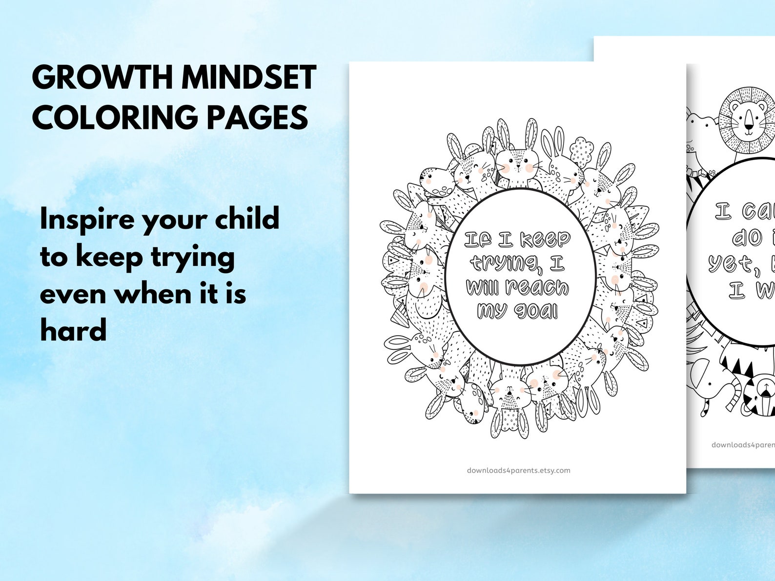 Growth Mindset Coloring Pages, Kids Coloring Pages, Positive ...