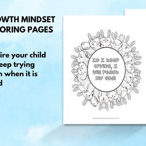 Growth Mindset Coloring Pages, Kids Coloring Pages, Positive ...