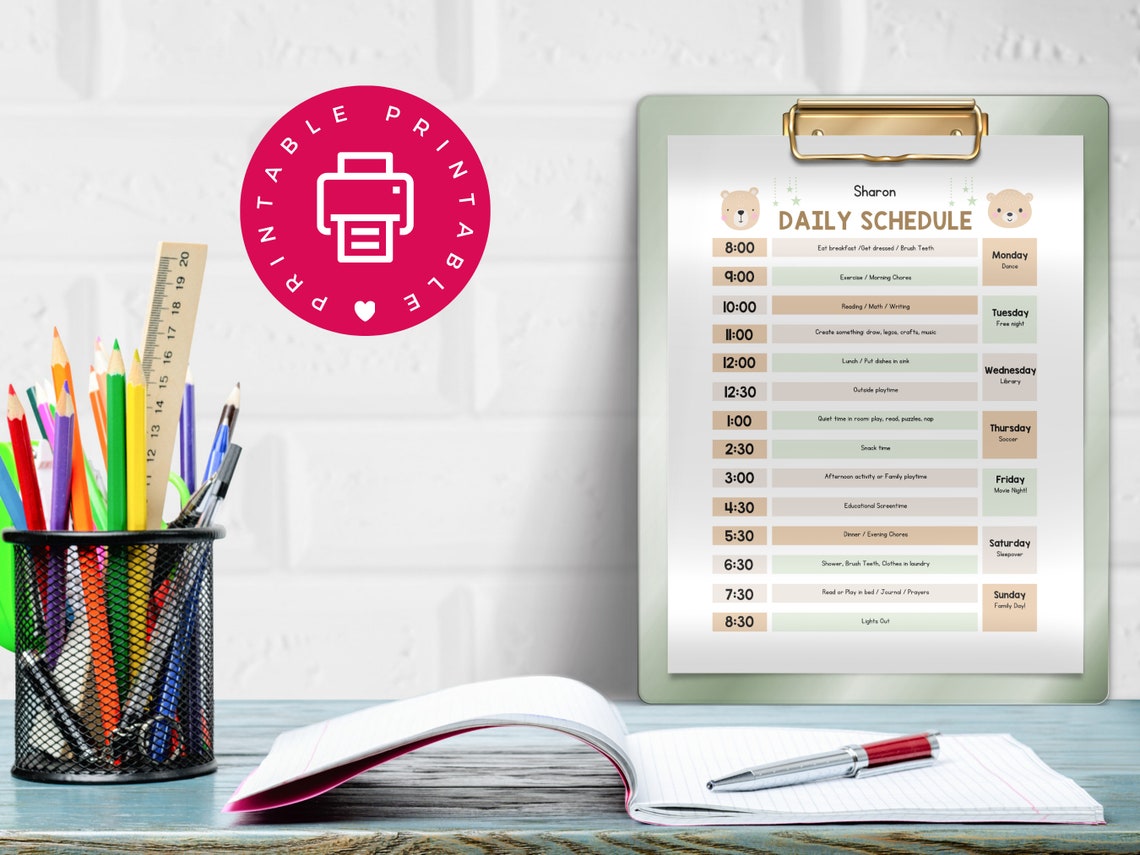 Daily Schedule, Daily Routine, Kids Daily Schedule, Kids Schedule ...