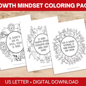 Growth Mindset Coloring Pages, Kids Coloring Pages, Positive ...